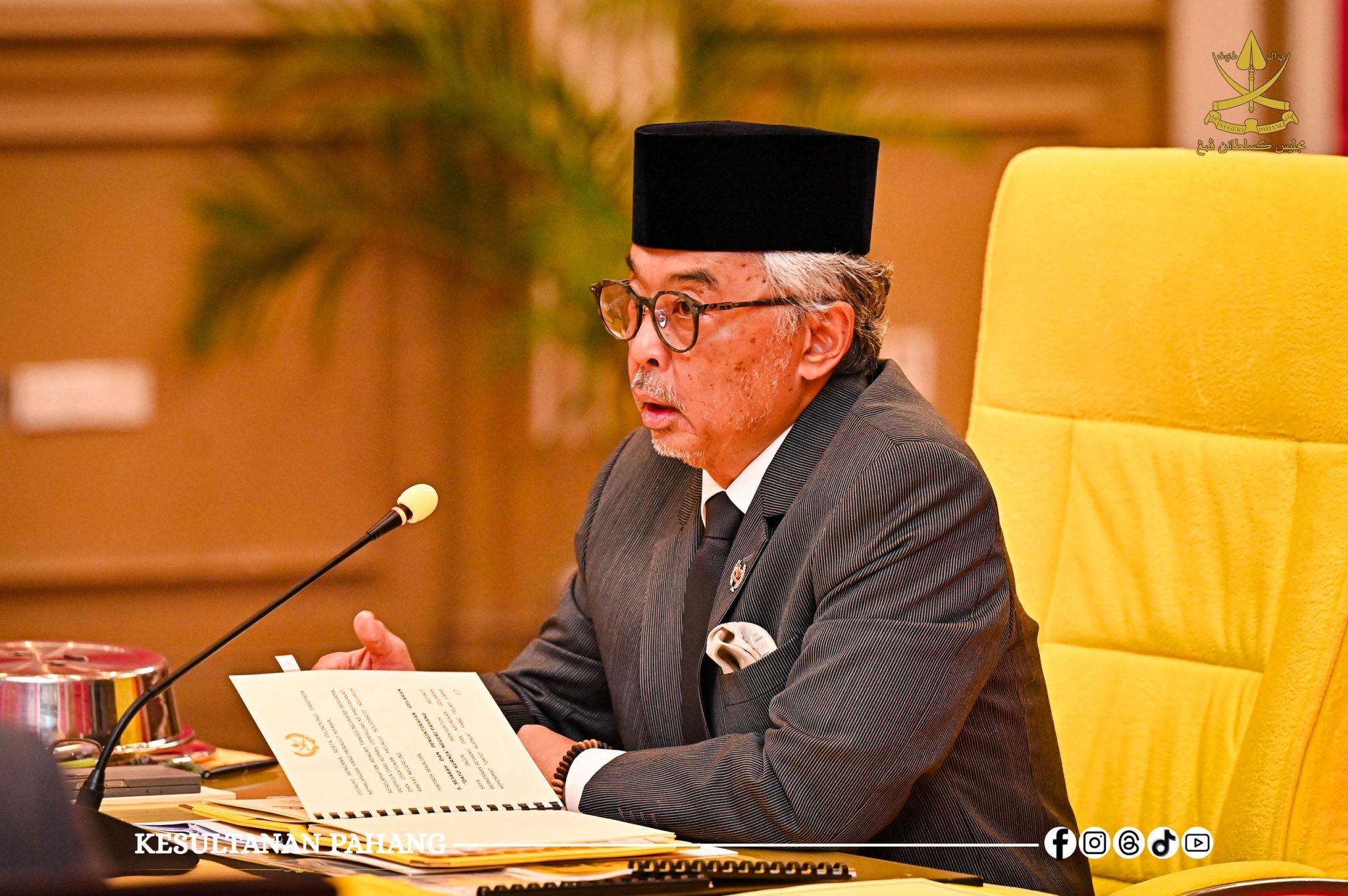 KDPB SULTAN PAHANG ZAHIR UCAPAN TAHNIAH KEPADA TIGA AHLI BAHARU JUMAAH PANGKUAN DIRAJA NEGERI ...