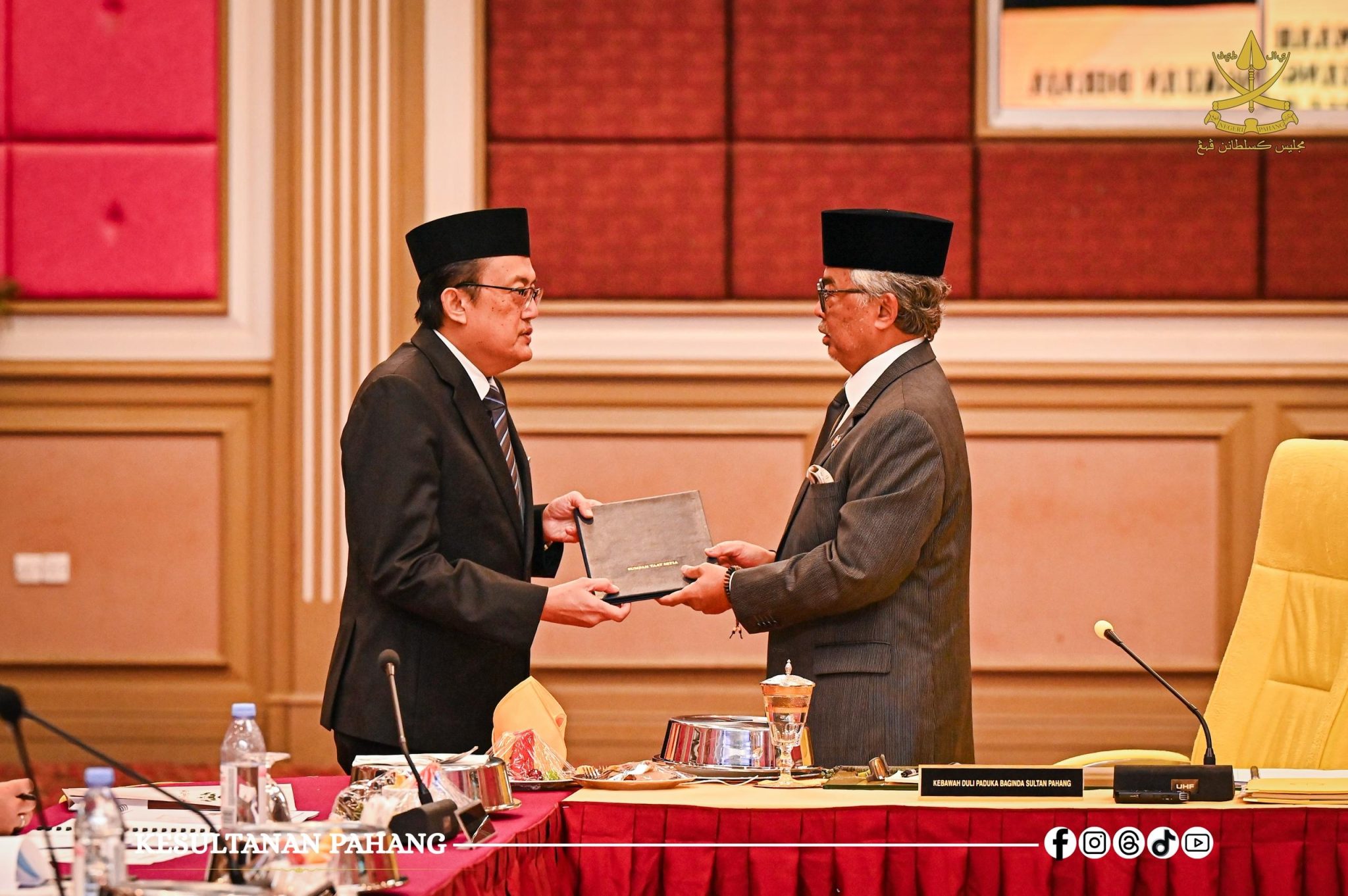 KDPB SULTAN PAHANG ZAHIR UCAPAN TAHNIAH KEPADA TIGA AHLI BAHARU JUMAAH PANGKUAN DIRAJA NEGERI ...